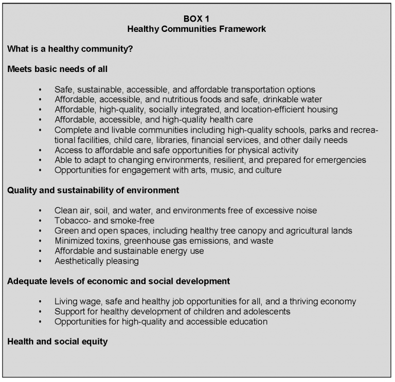 Health in All Policies: Improving Health Through Intersectoral ...