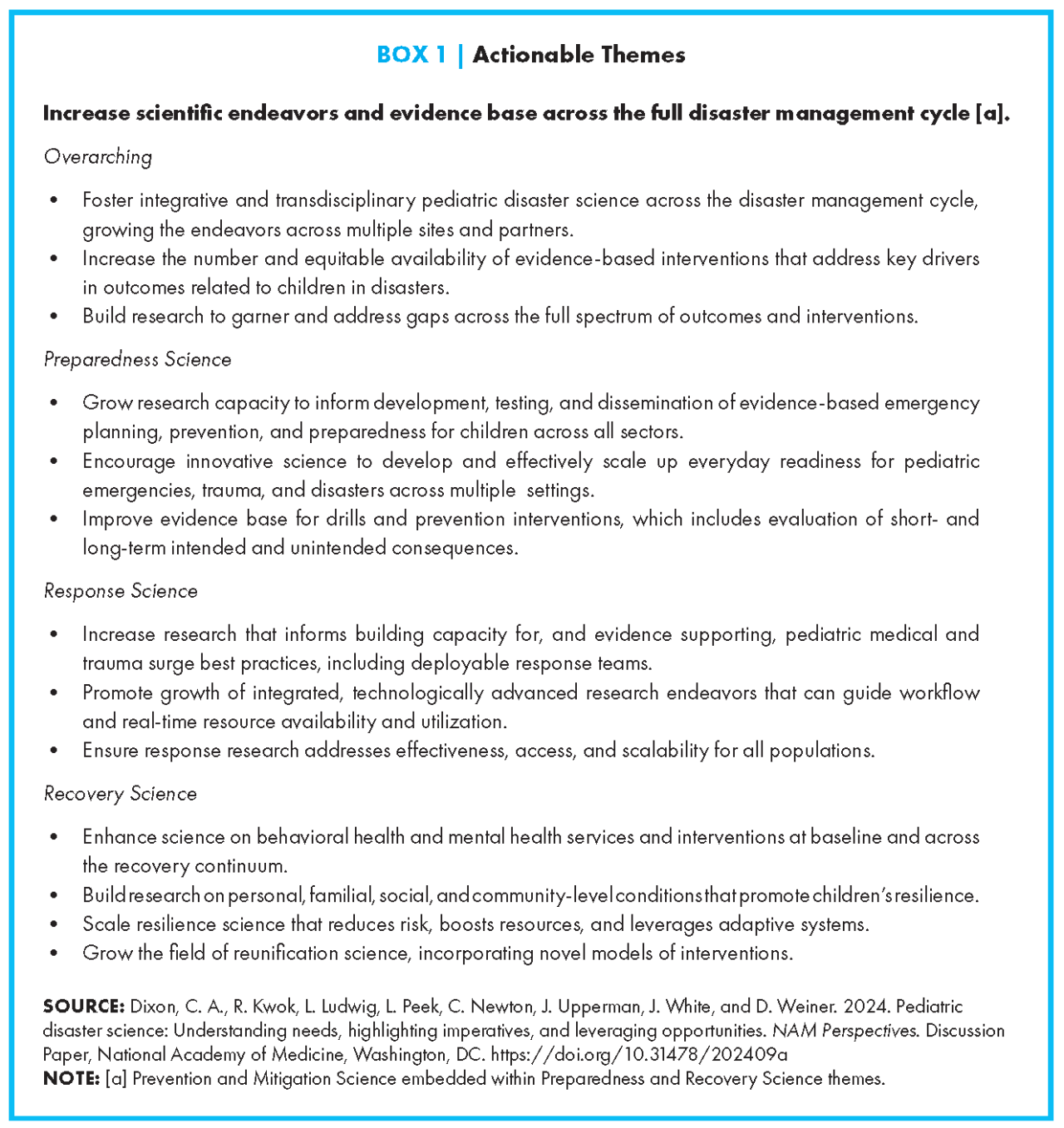Pediatric Disaster Science: Understanding Needs, Highlighting ...