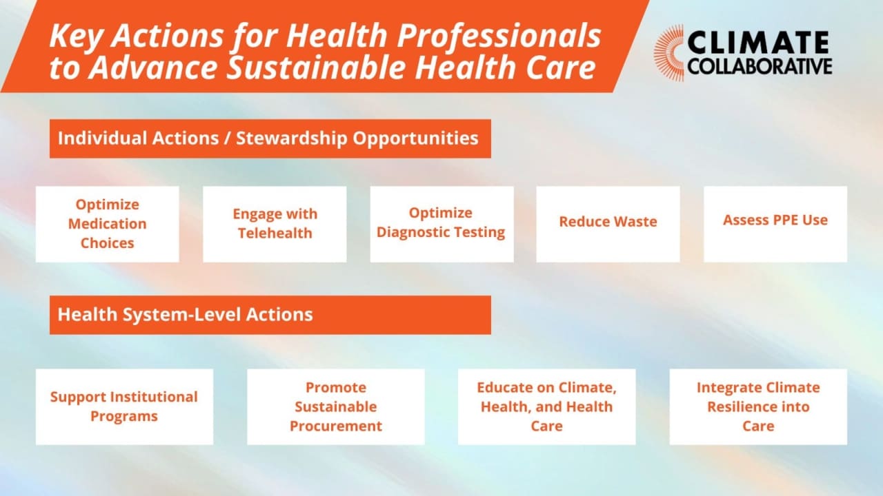 Key Actions for Health Professionals to Advance Sustainable Health Care ...
